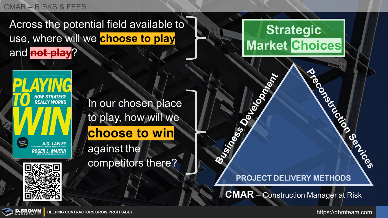 Cmar Strategic Market Choices And A 3 Part Approach